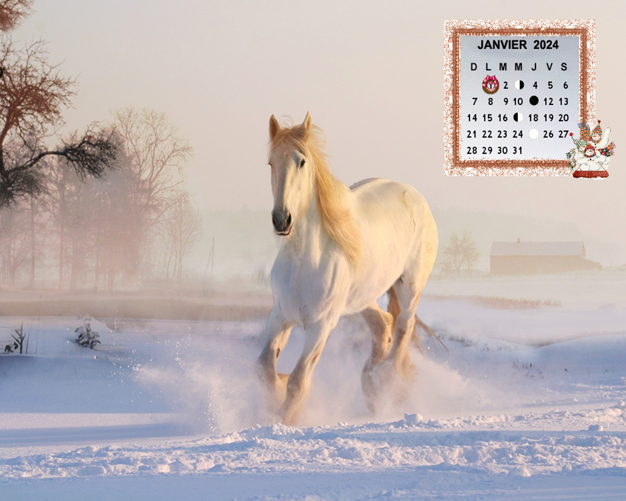 Fonds Écran Calendriers Janvier 2024 – Belle Picotine