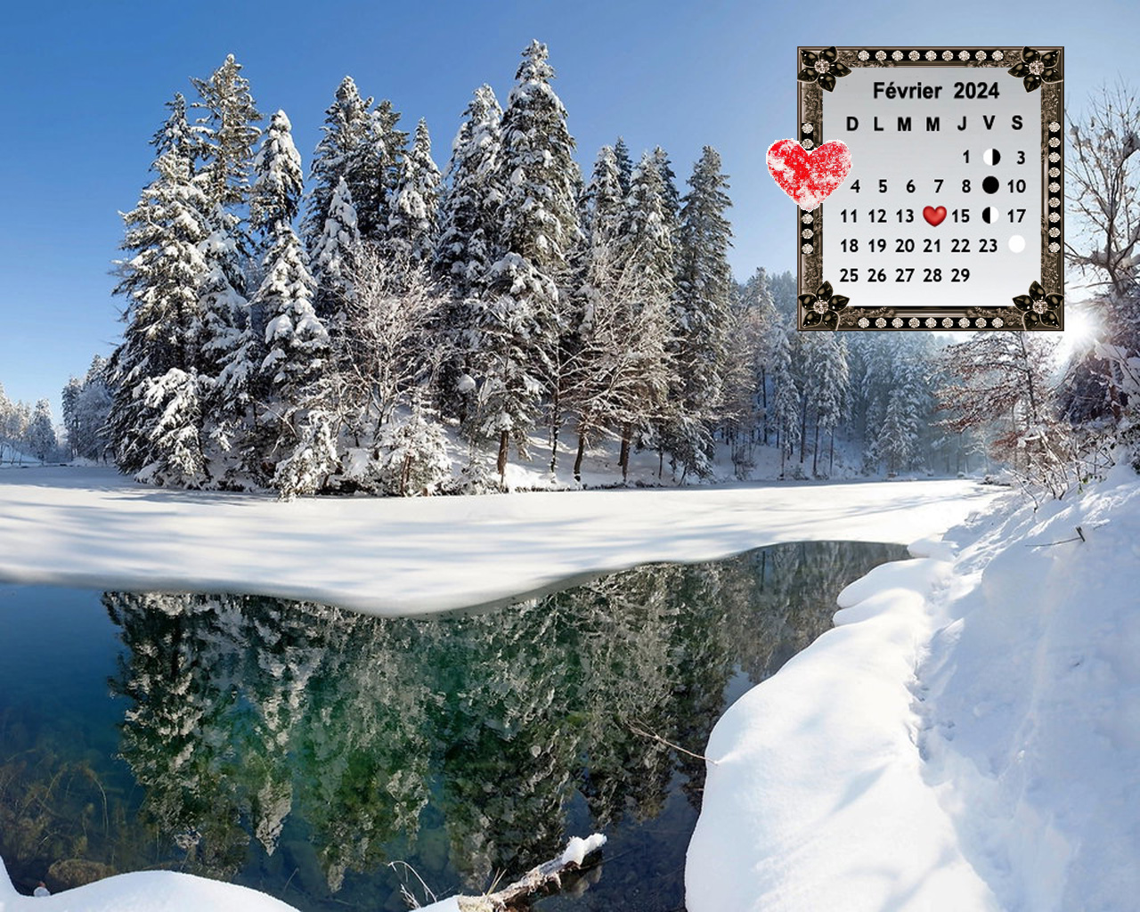 Fonds d’écran Calendriers Février – Belle Picotine