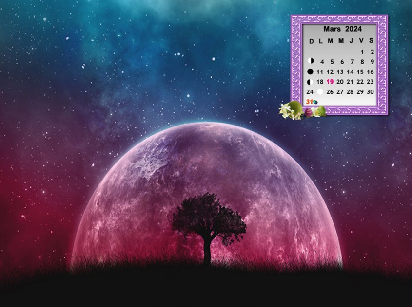Fonds d’écran Calendriers Mars 2024 – Belle Picotine