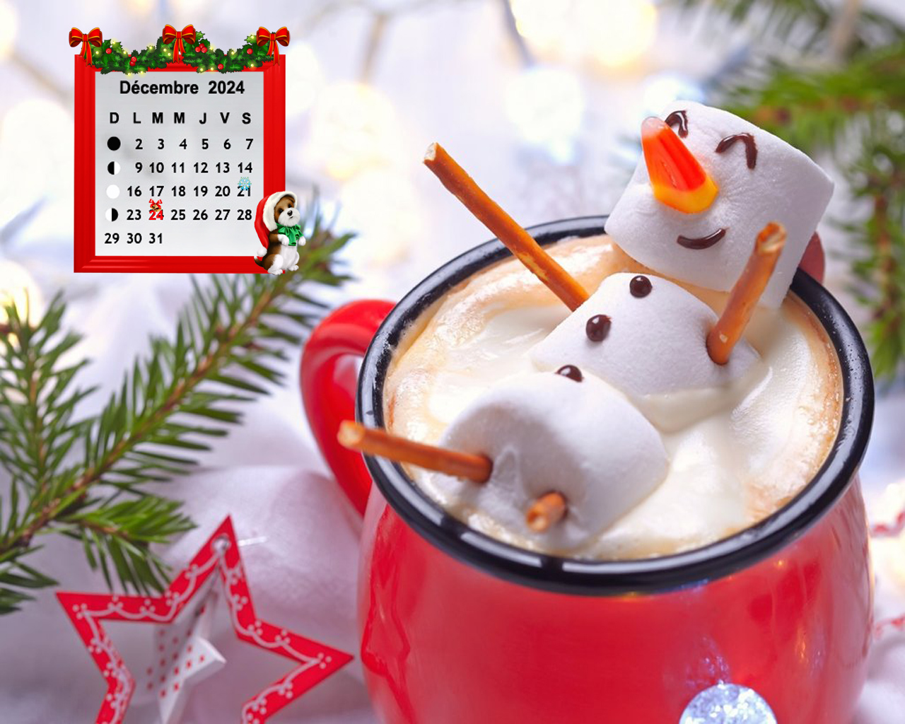 Fonds d’écran calendriers Décembre 2024 – Belle Picotine