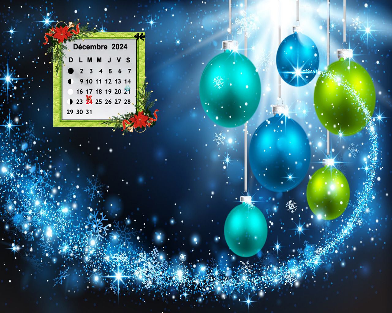 Fonds d’écran calendriers Décembre 2024 – Belle Picotine